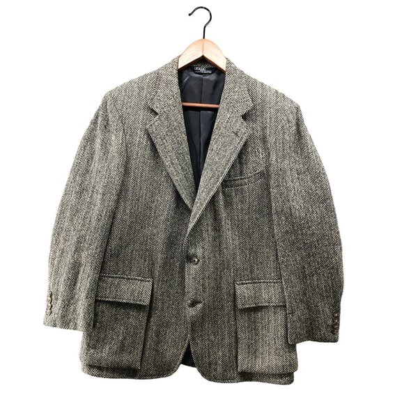 Polo Ralph Lauren | Suits & Blazers | Vintage Polo Ralph Lauren Herringbone Wool Blazer Mens 43r ...